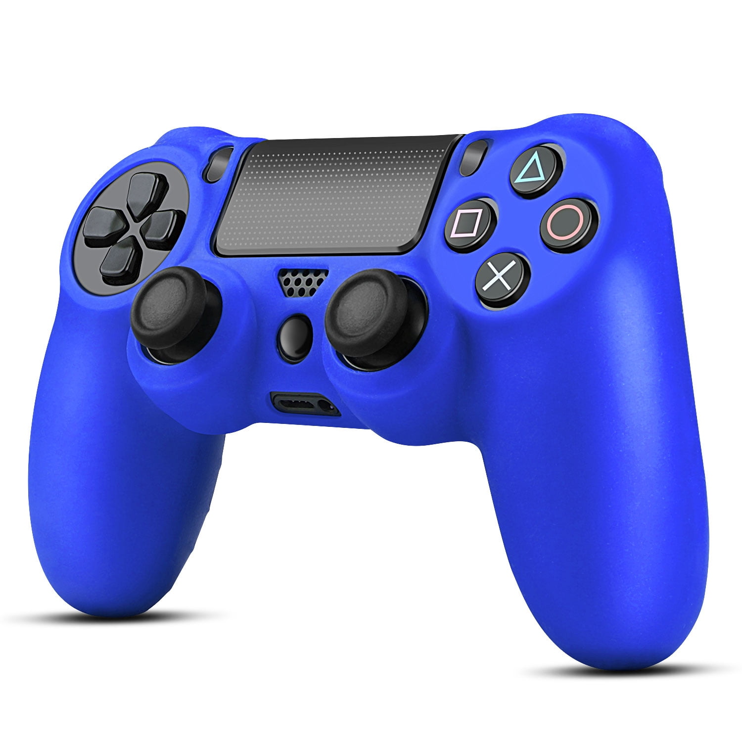 PS4 Controller Case (Navy Blue) - Soft Anti-Slip Silicone Grip Case ...