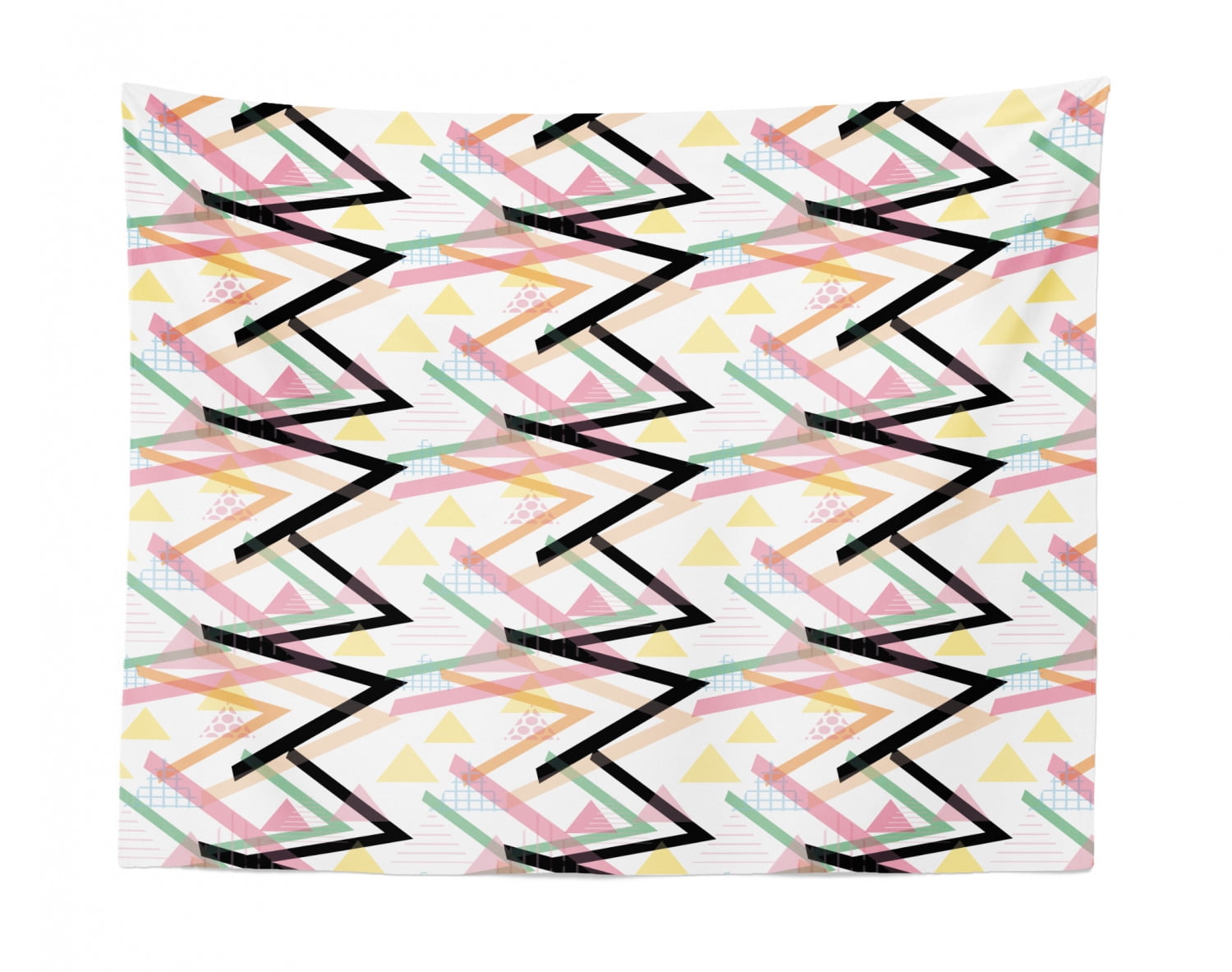 Abstract Tapestry, Rhythmic Monochrome Unfinished Geometric Details in ...