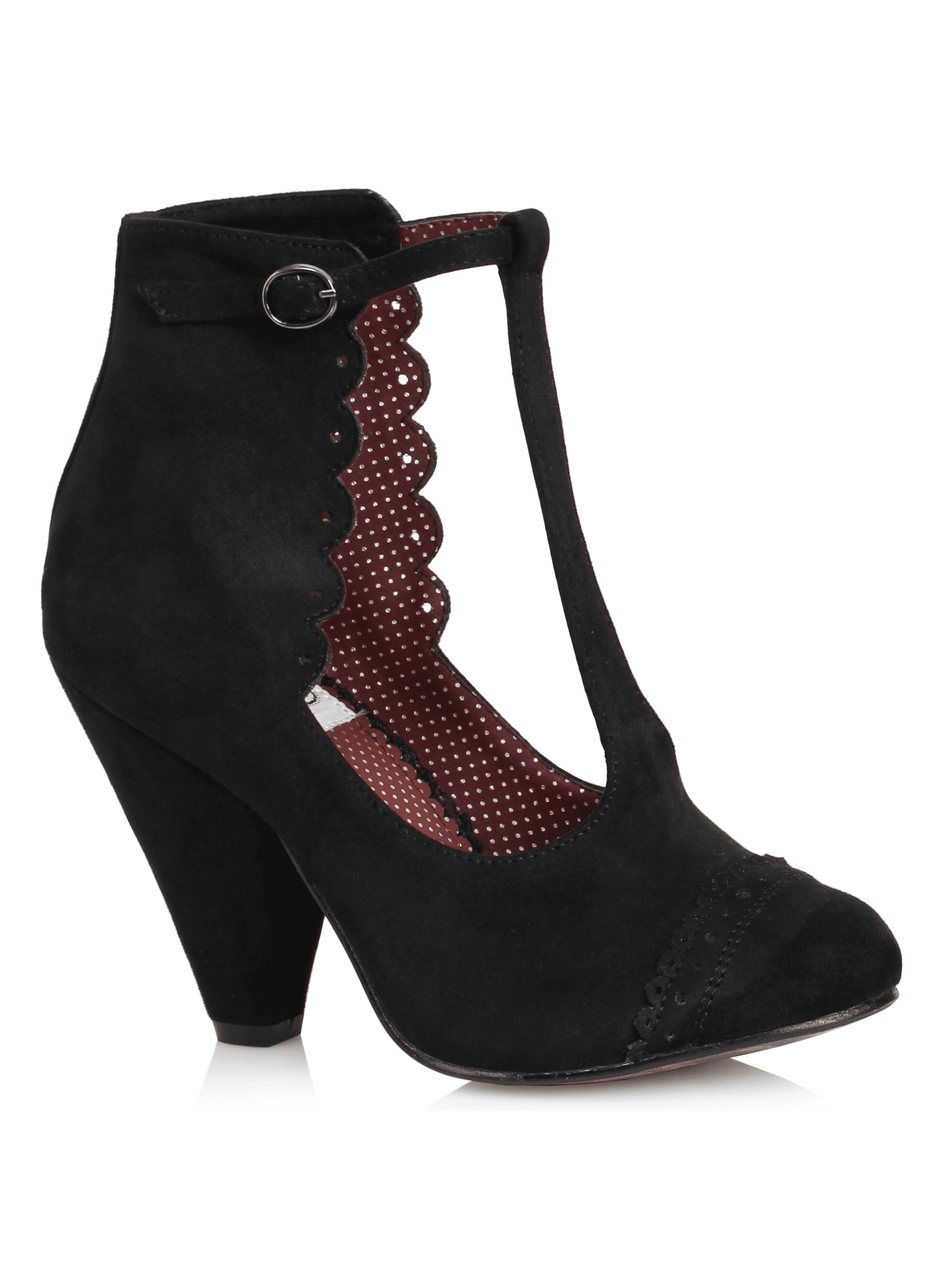 4" Closed Toe Suede T Strap - Walmart.com