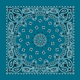 Turquoise Paisley Bandana - Single Piece 22x22 - Walmart.com