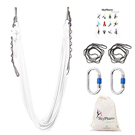 SKYPHAROS 5.5 Yards Aerial Silks Yoga Swing Set - Aerial Yoga Hammock ...