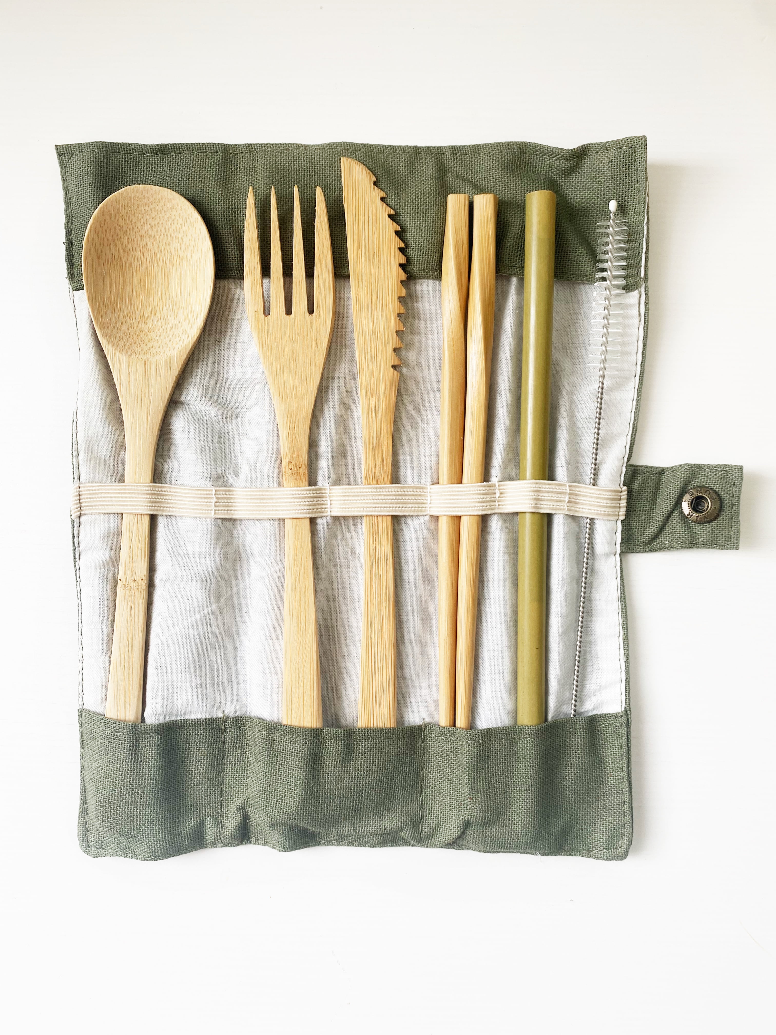 1 Personal Bamboo Utensil Set, Biodegradable Reuseable Kitchen and ...