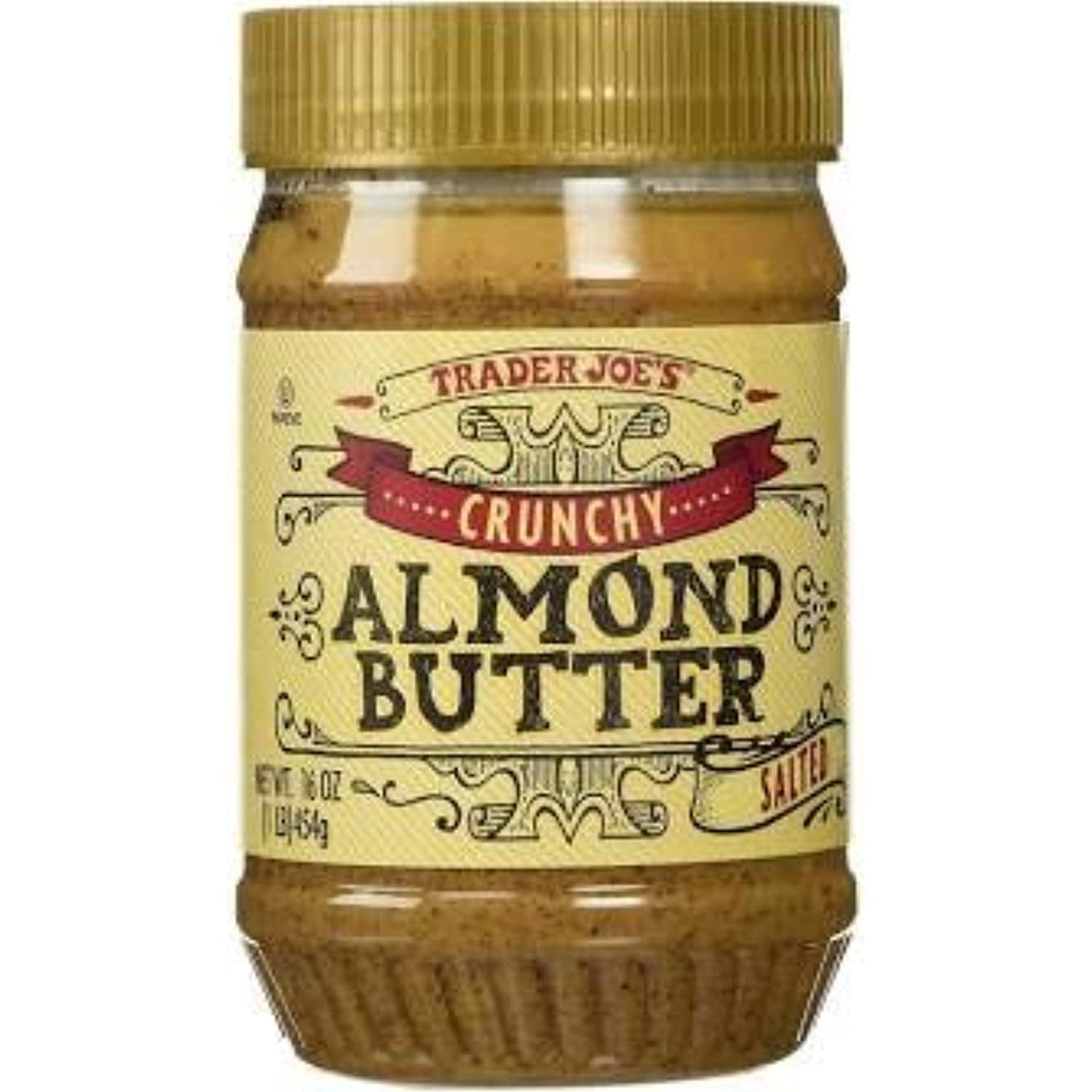TJ Crunchy Salted Almond Butter 16 Oz - Walmart.com