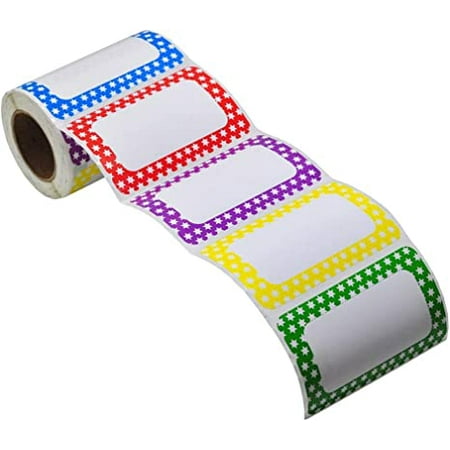 Lepai 250 Stickers - Colors Plain Name tag Labels with Perforated Line ...