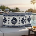 2 Pack Outdoor Waterproof Throw Pillow Covers,Aztec Dark Blue Bohemian ...