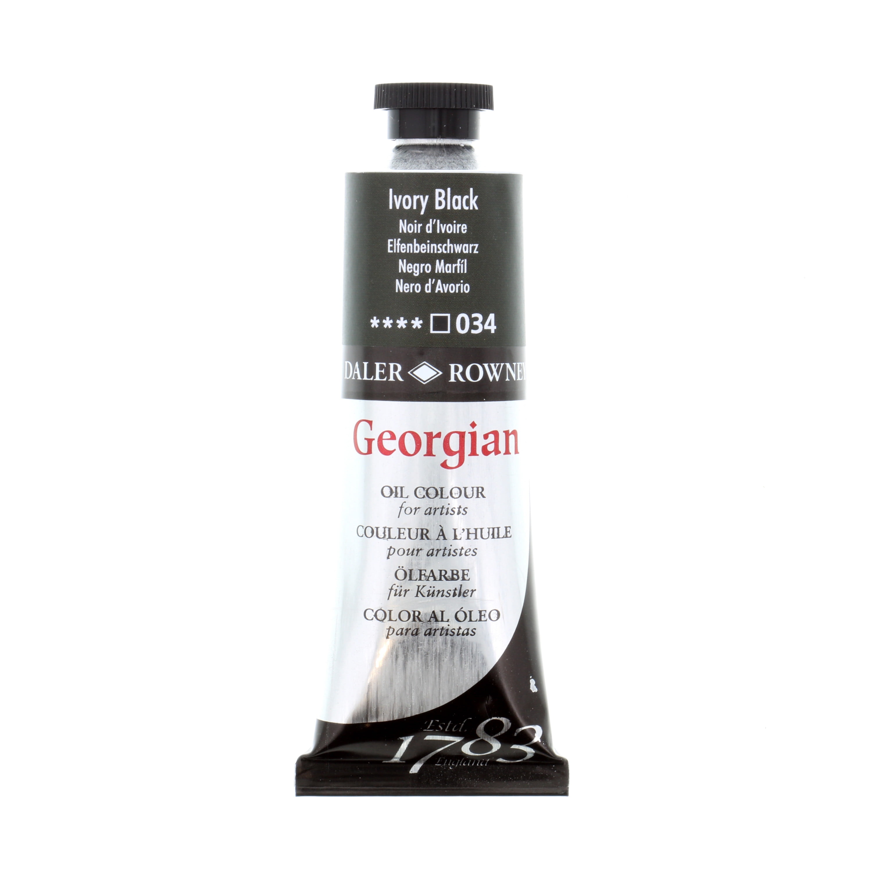 Daler-Rowney Georgian Oil Color, 75ml Tube, Ivory Black - Walmart.com