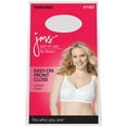 Just My Size Womens Front Close Soft Cup Plus Size Bra Mj1107 White 2 Pack 38d