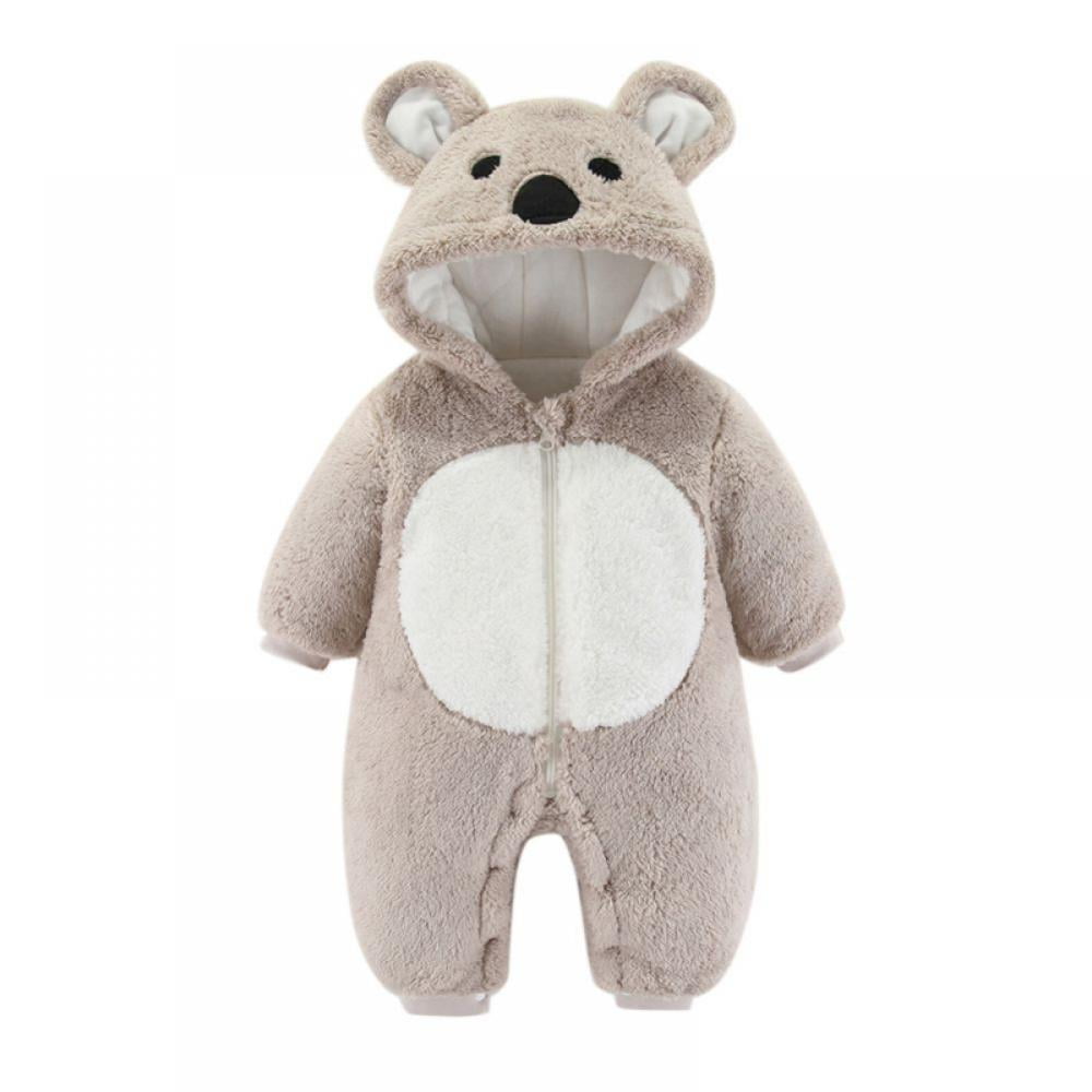 Baby Girls Boys Winter Warm Thickened Fleece Snowsuits Rompers, Esho ...