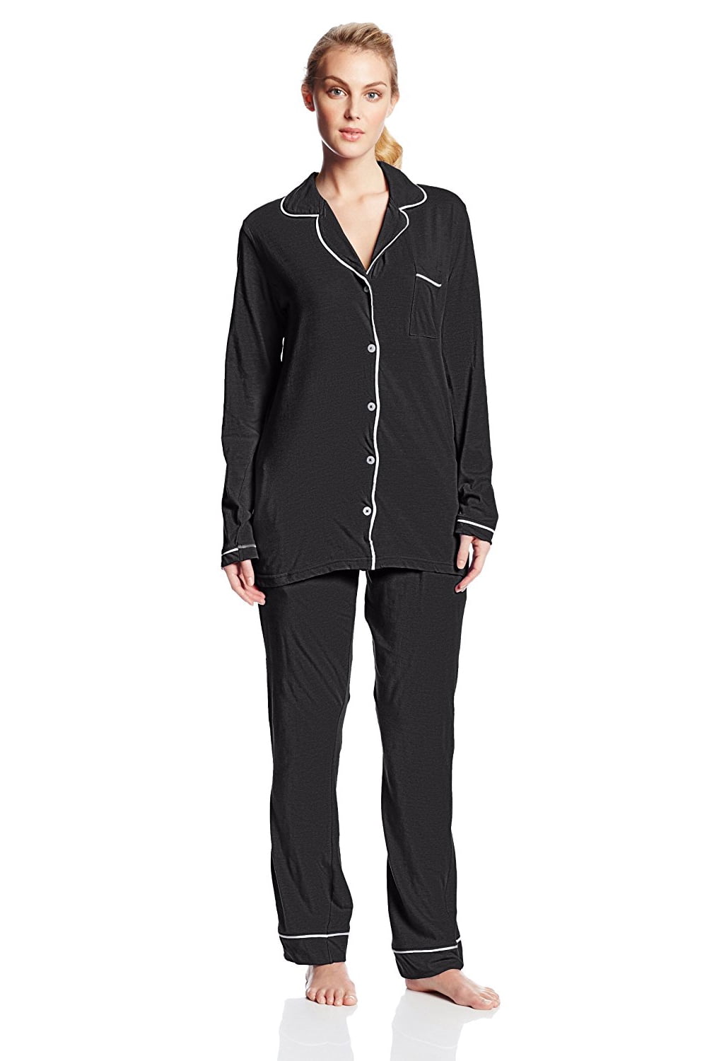 Casual Nights Womens Sleepwear Classic Long Sleeve Pajama Set - Walmart.com