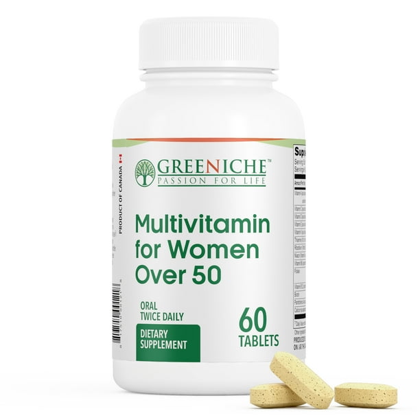 Greeniche Natural | Halal Multivitamin for Women Over 50 | 60 Tablets ...