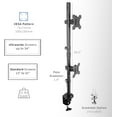 VIVO Dual Vertically Stacked Monitor Desk Mount, Extra Tall Adjustable ...