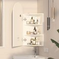 16x31 Inch White Lighted Corner Medicine Cabinet with Mirror,Corner ...