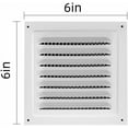 CASA DHG 2 Pack Aluminum Soffit Vents 6x6 Inch Ventilation Grilles ...