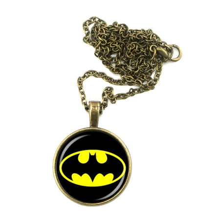 Rowena J - Batman Necklace Pendant Anti-Tarnish Resistant Carbon Glass ...