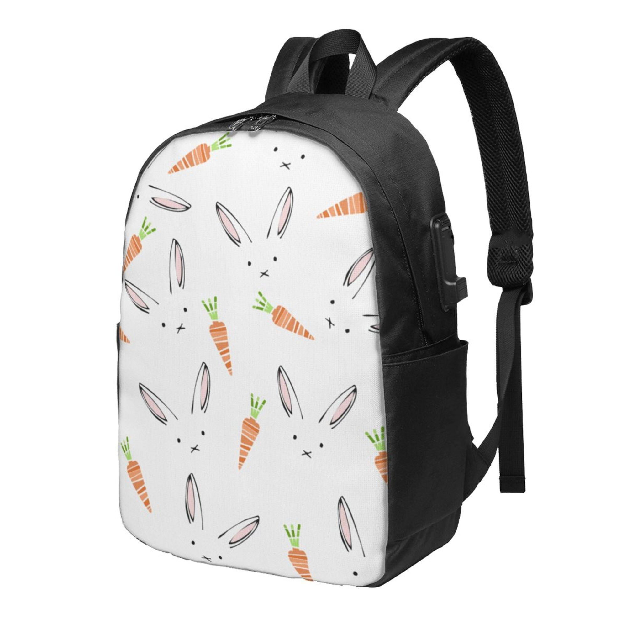 YFYANG 17" Laptop Backpack, Cute Rabbit Carrot Pattern Fashion Travel ...