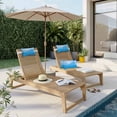 2PCS Outdoor Pillow for Chaise Lounge Chair Underwater Blue Ocean Water ...