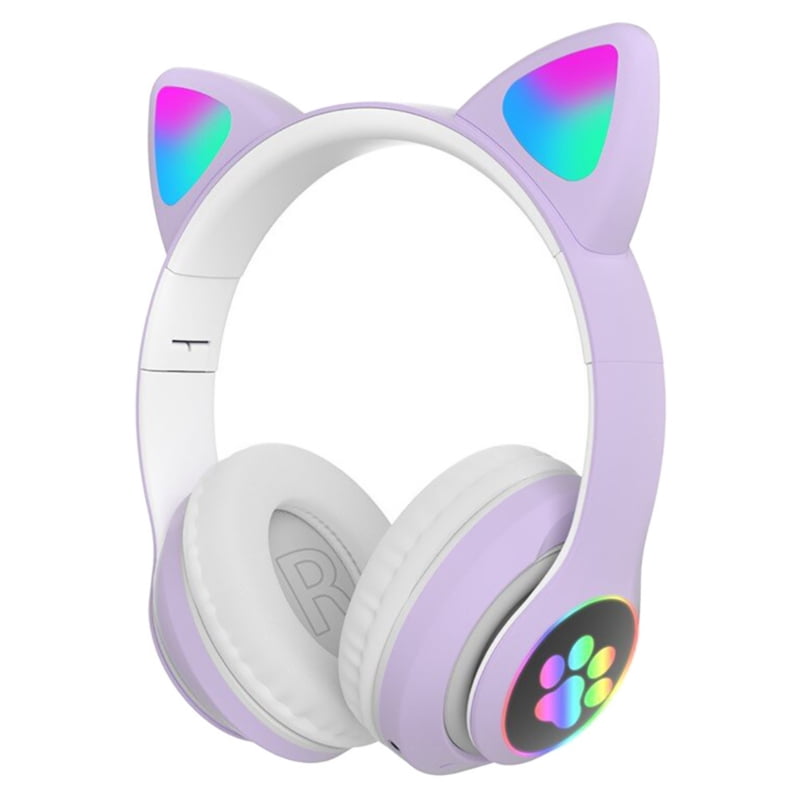 Auriculares con luces y conexión Bluetooth Cat Ears, color violeta ...