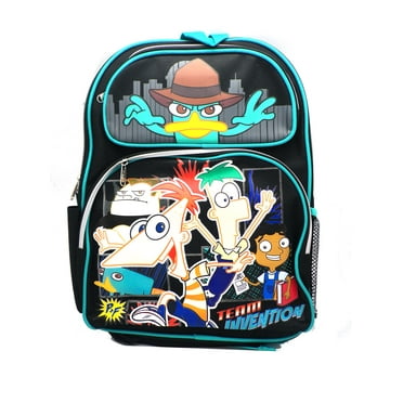 Disney Kids Book Bag - Phineas and Ferb Large Backpack for School, 16 ...