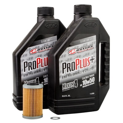 Oil Change Kit With Maxima Pro Plus Full Synthetic 10W-50 For TM, KTM ...