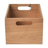 Better Homes & Gardens Light Honey Wood Grain Storage Basket with ...