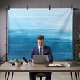 8x6ft Photo Backdrop, Sky Blue Ombre Soft Polyester Backdrop Curtains ...