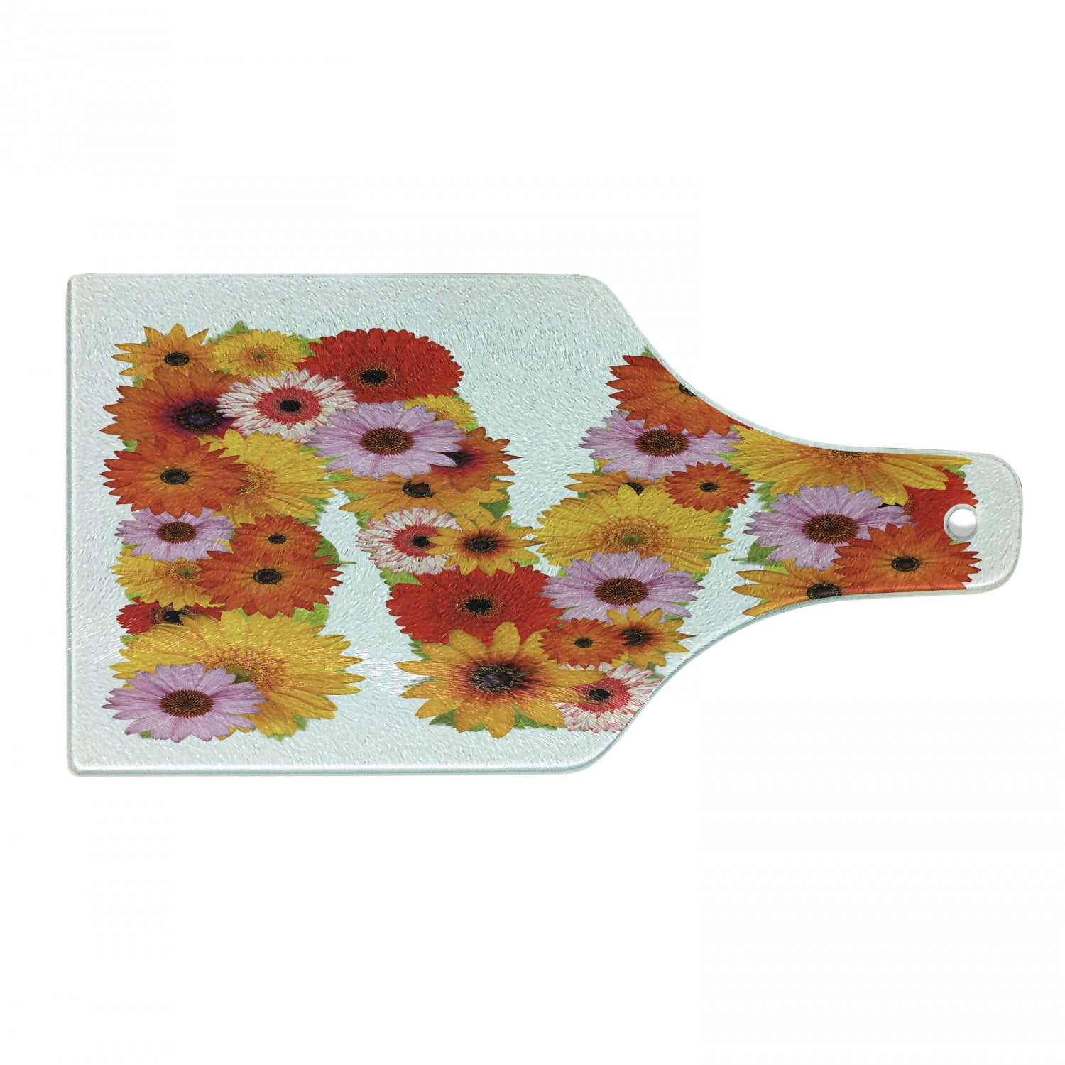 Letter M Cutting Board, Flower Alphabet with Gerbera Daisies Natural ...