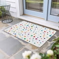 Colorful Polka Dot Doormat Outdoor Entrance 16"x24", Rainbow Point ...