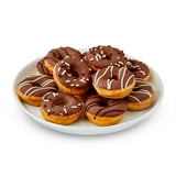 Freshness Guaranteed Chocolate Iced Mini Donuts 8 oz 12 Count Moist ...