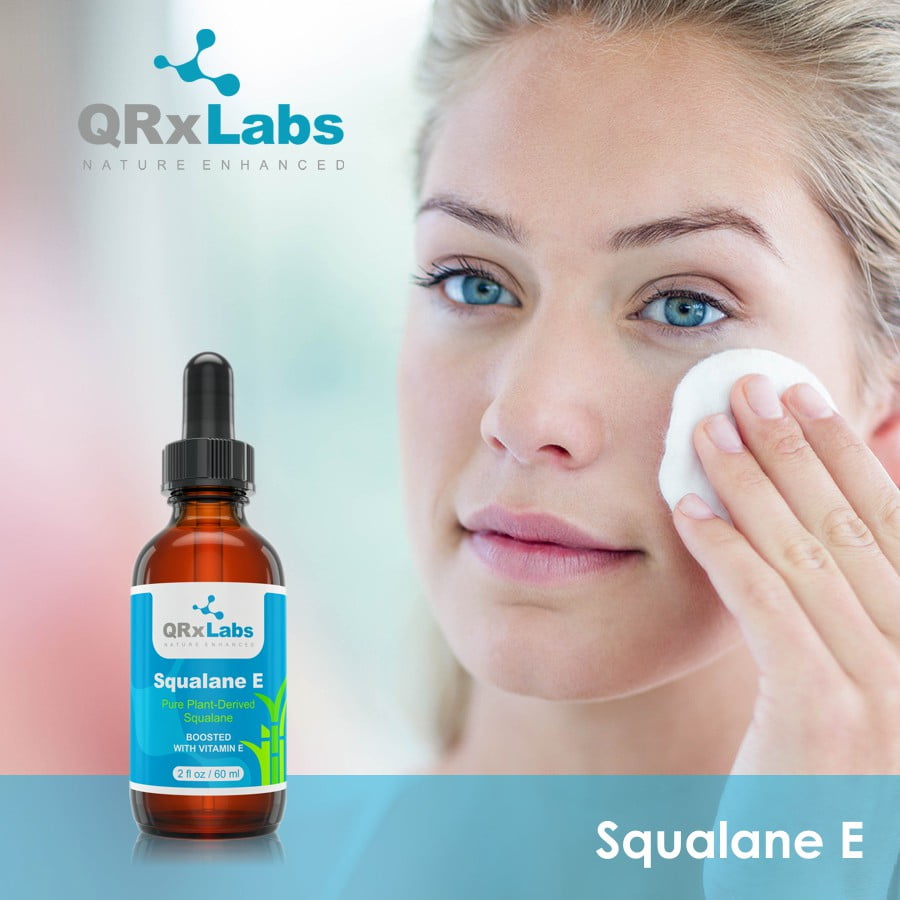 Pure Plant-Based Squalane Oil Boosted with Vitamin E (LARGE 2 oz ...