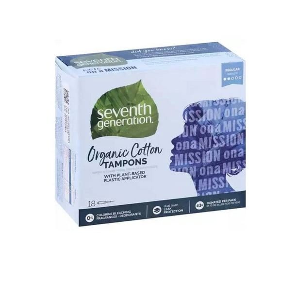 Seventh Generation Organic Cotton Tampons with Plant-Based Plastic ...