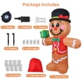 Teedor 8FT Christmas Inflatable Gingerbread Man with Gift Box ...