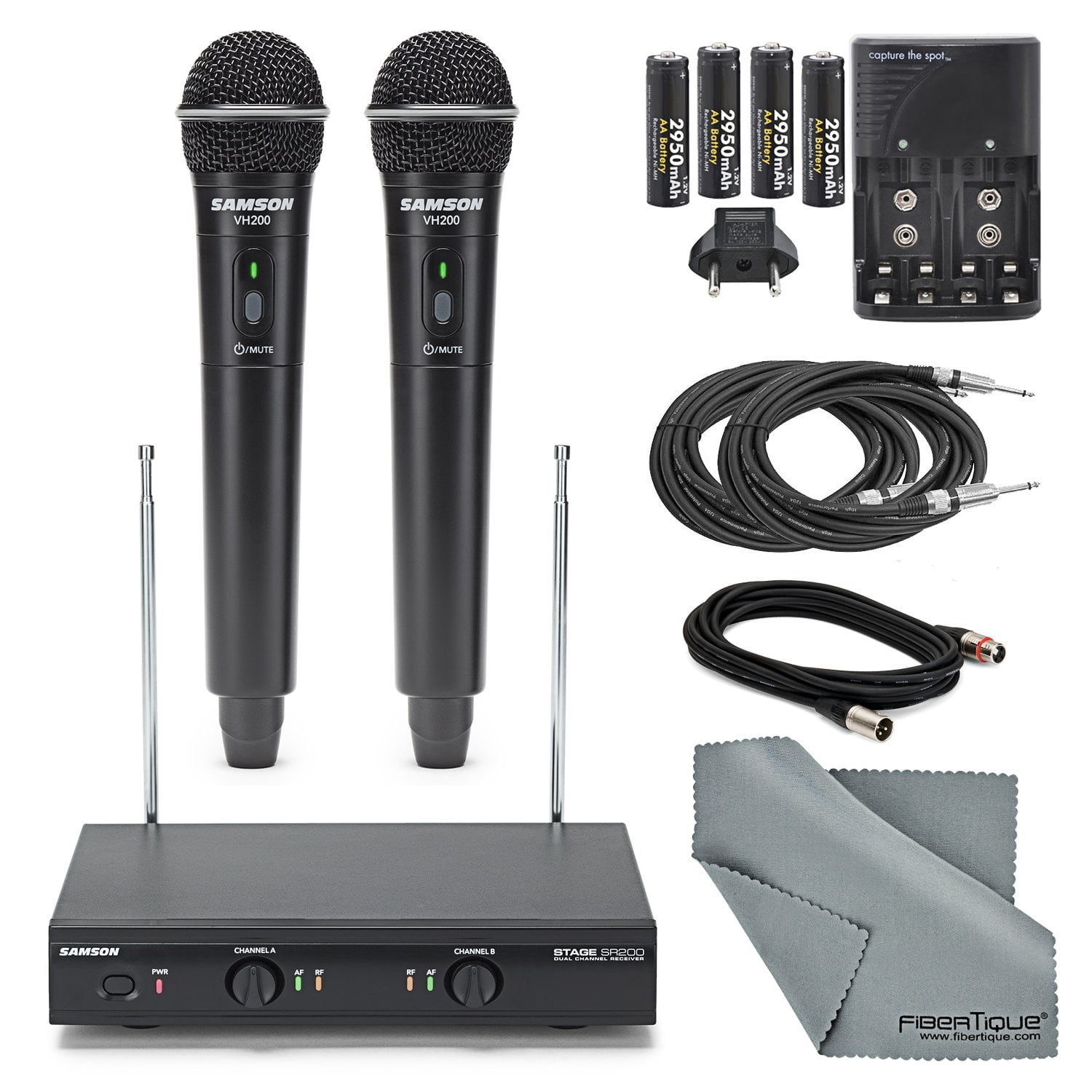 Samson Stage 200 - Dual-Channel Handheld VHF Wireless System (Channel D ...
