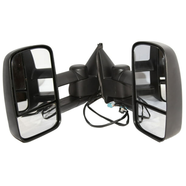 Pair Black Side View Mirrors Power Heated fit Chevy 03-06 Silverado ...