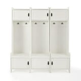 Entryway Hall Tree with Storage & Hooks - 3 Piece Modular Set - Space ...