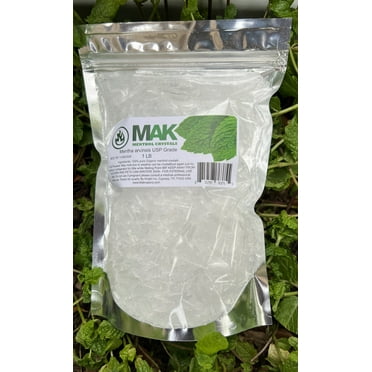 Menthol Crystals 100% Pure, Food Grade, Resealable Bag, Bulk Sizes from ...