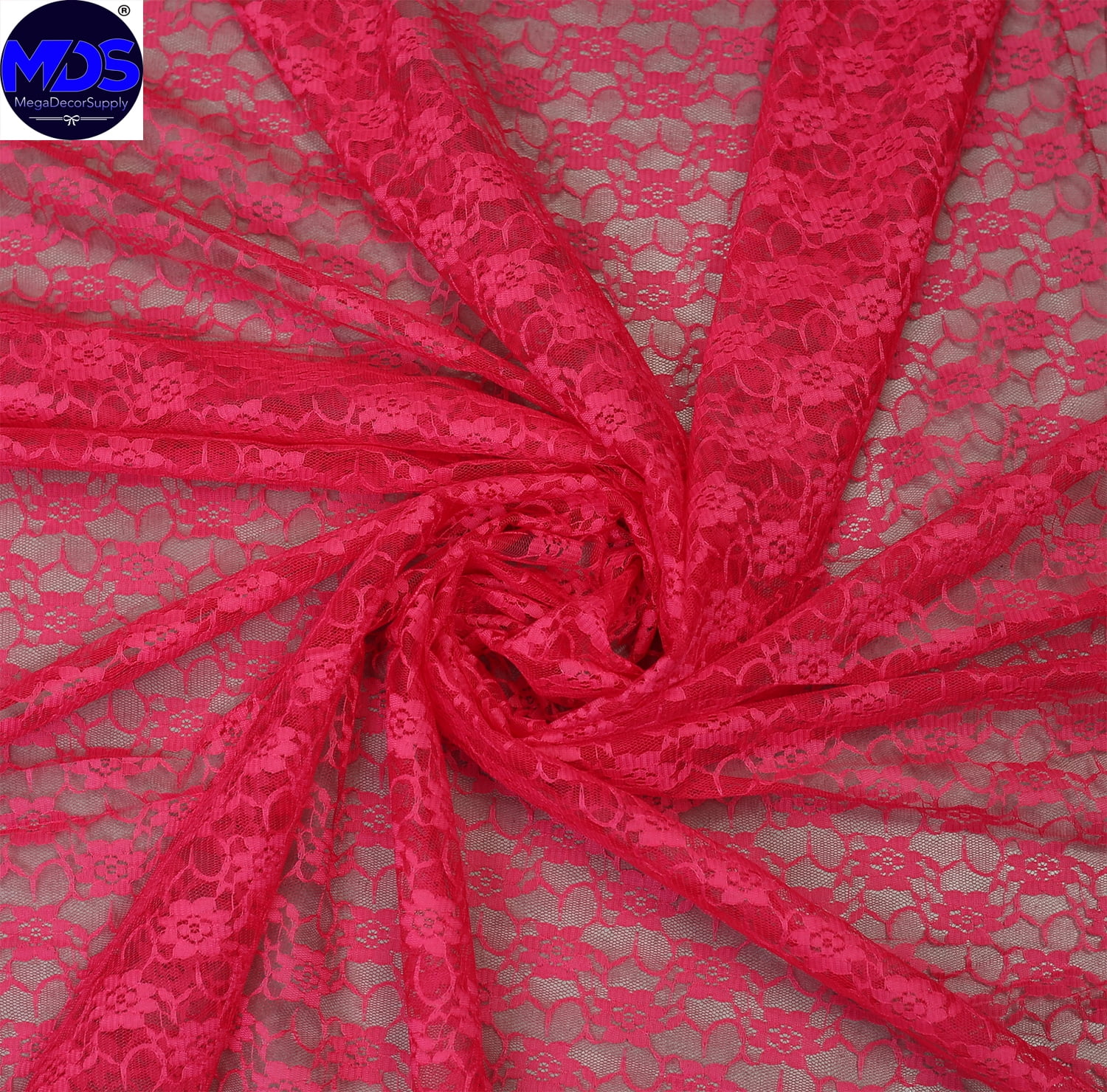 MDS Pack of 25 Yard Solid Lace Trim Fabric for Wedding Decoration by 55 ...