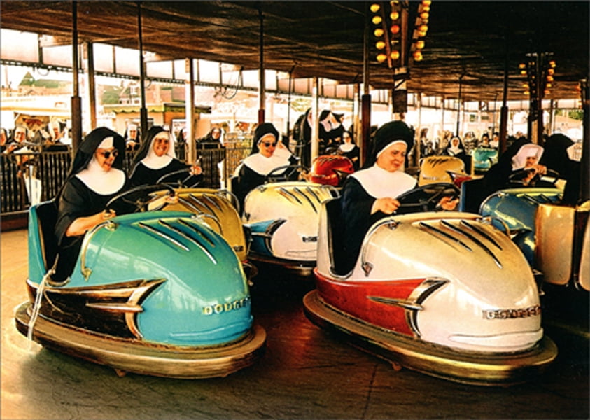 Avanti Press Nuns Riding Bumper Cars Humorous / Funny America ...