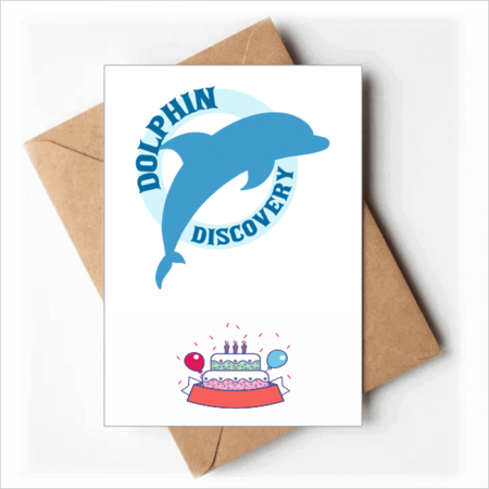 Blue Ocean Streamline Dolphin Pattern Happy Birthday Greeting Cards ...