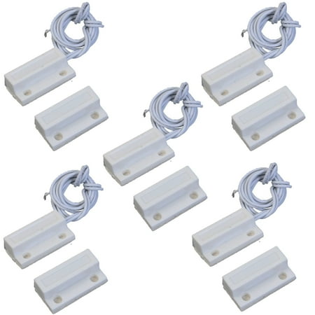 MC-38 Wired Magnetic Contact Reed Switch for Door Window Security Alarm ...