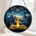 Book Inspired Glass Suncatcher Window Hanging Decor, Celestial Light ...