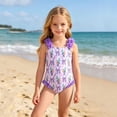 Afdoent Girls One Piece Swimsuits Kids Floral Print Baby Toddler ...