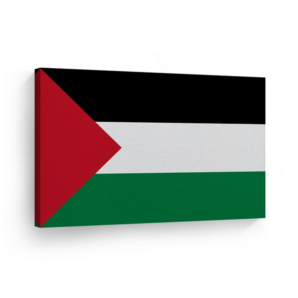 Smile Art Design Palestine Flag Canvas Wall Art Print Country Flags ...