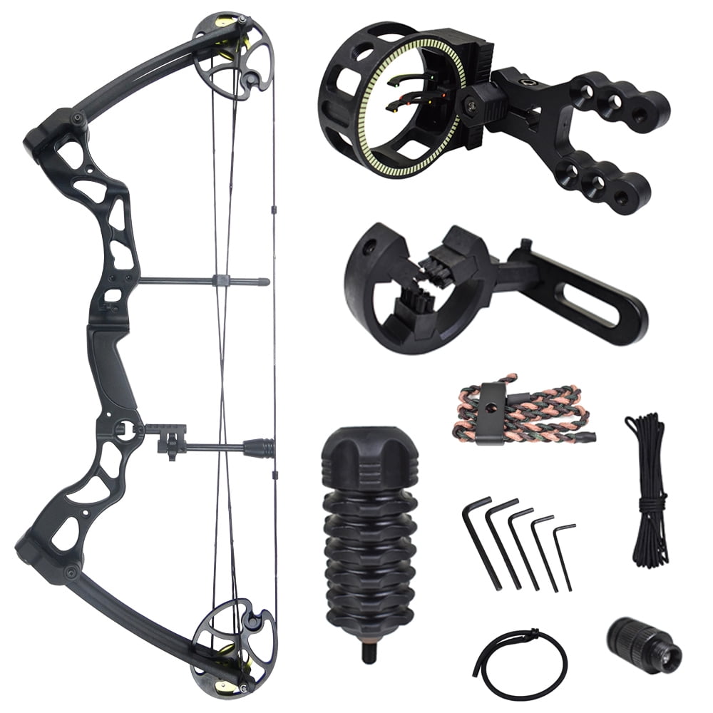 iGlow 40-70 lbs Black / Camouflage Camo Archery Hunting Compound Bow ...