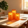 JINYUN-Flameless Candles with Remote Timers - 3D Wick Battery Operated ...