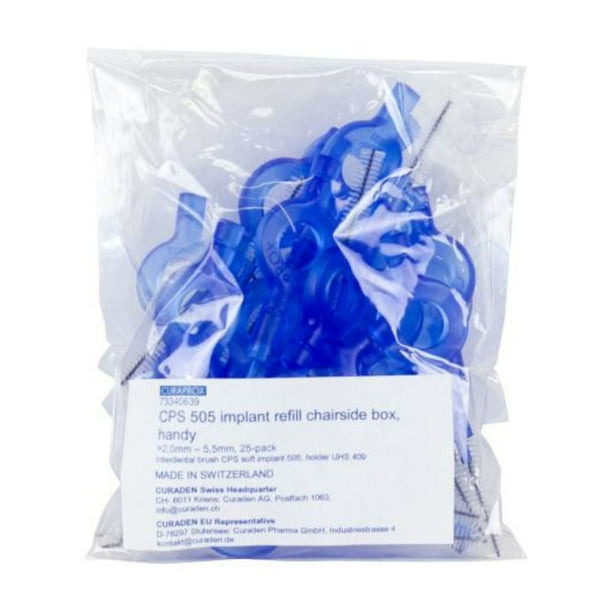 Curaprox Perio CPS 505 Blue - 25 x Interdental Brushes Small Handles ...