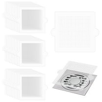 40 Pack Disposable Shower Drain Hair Catcher Square, 4.1 In Mesh Drain ...