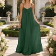 SONXAHE Women's Ruffled-Hem Maxi Dress Spaghetti-Strap Beach Casual ...