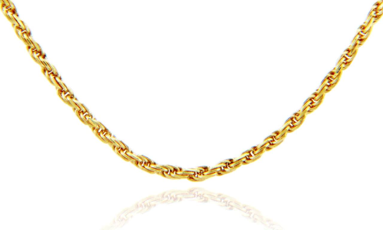 GOLD CHAINS ROPE SOLID DIAMOND CUT GOLD CHAIN 1 MM : 10K 20" - Walmart.com