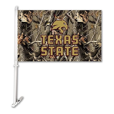 NCAA North Texas Mean Green Car Flag with Wall Bracket, Camo, Texas ...