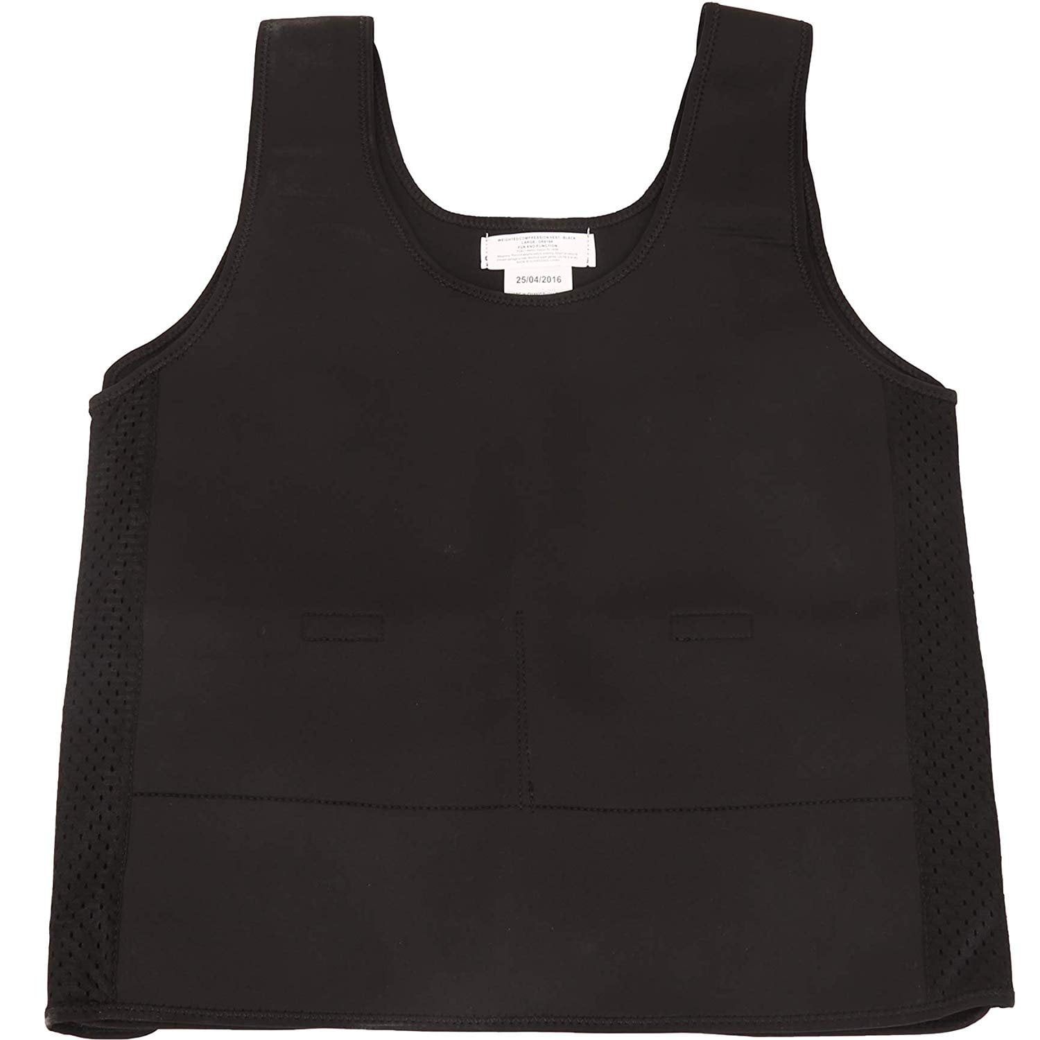 Weighted Compression Vest - Black - Helps with Mood & Attention ...